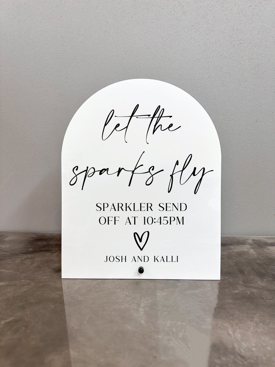 Let the Sparks Fly Acrylic Sign, Sparkler Send off Sign, Sparkler Sign ...