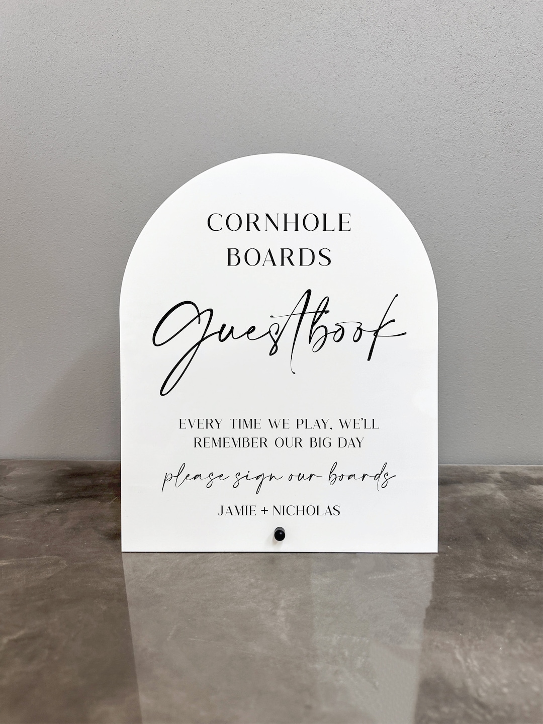 Cornhole Boards Guestbook Acrylic Sign, Cornhole Boards Guestbook Sign ...