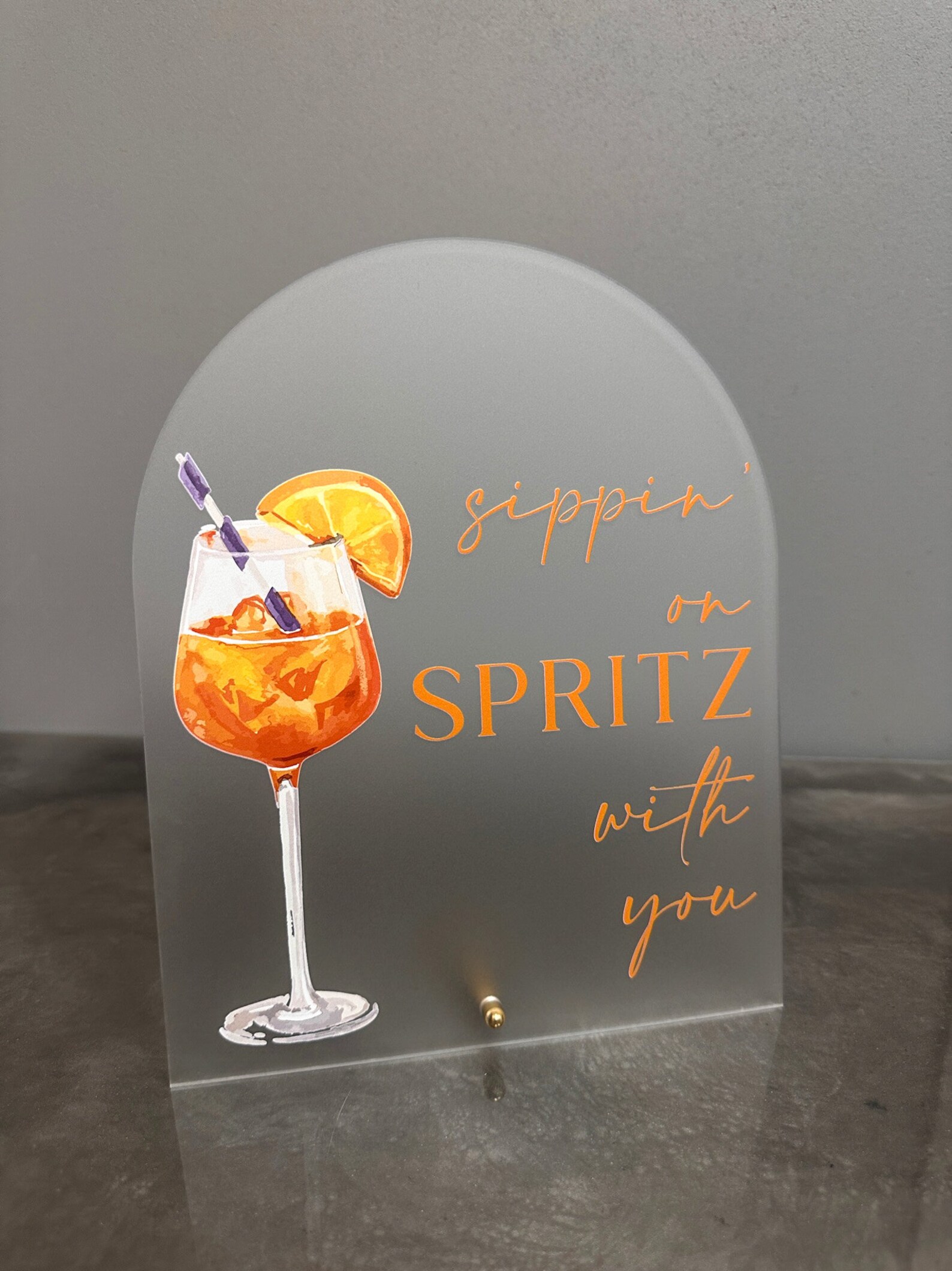 Sippin on Spritz With You Acrylic Sign | Aperol Spritz Acrylic Sign ...