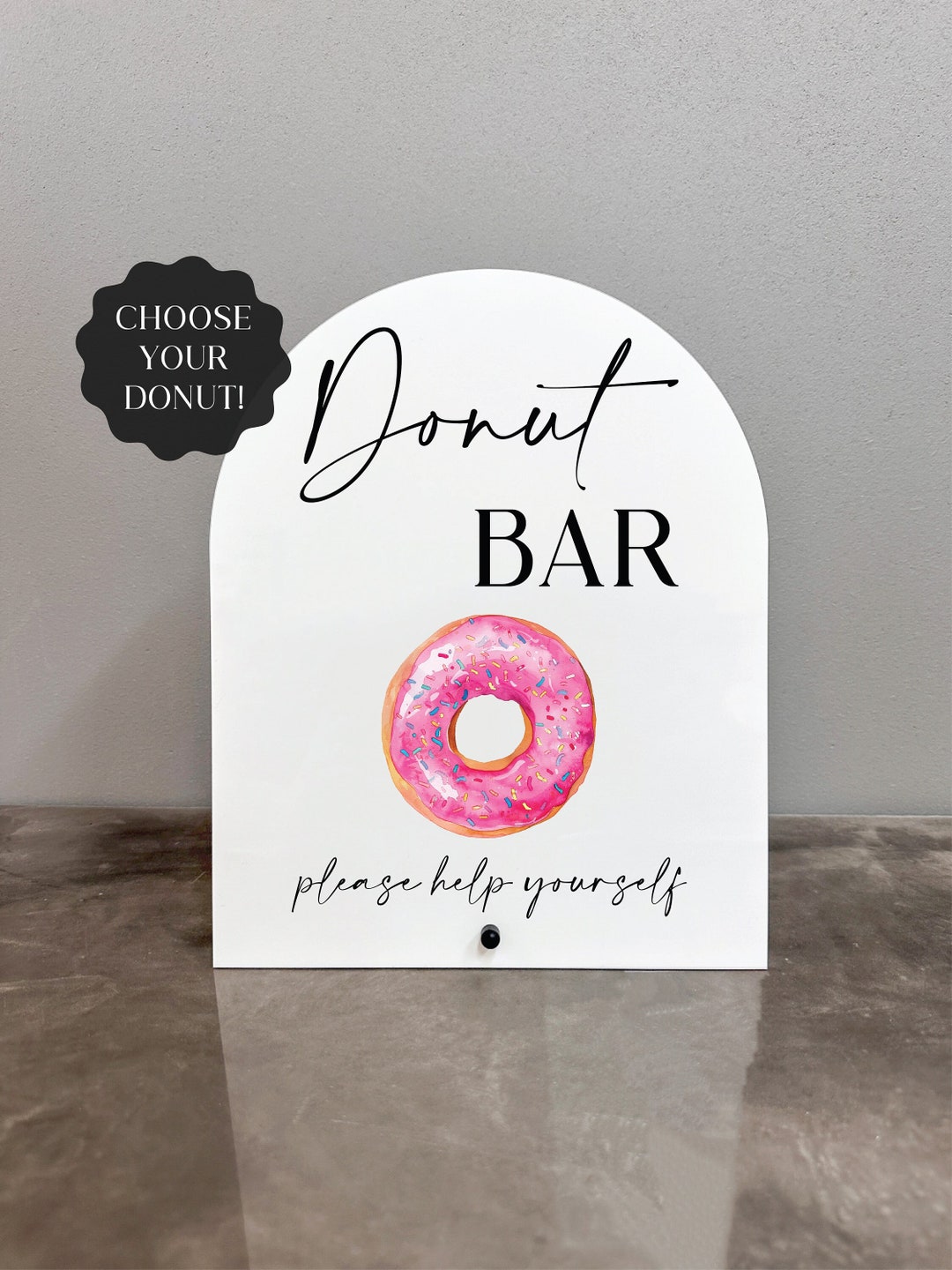 Donut Bar Acrylic Sign, Customizable Donut Bar Sign, Donut Bar, Donut ...