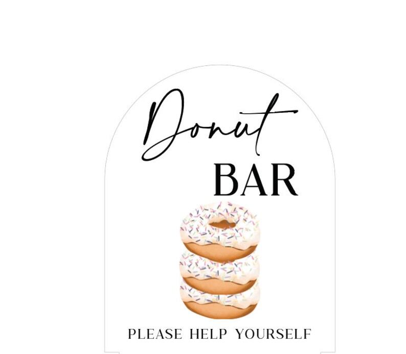 Donut Bar Acrylic Sign Donut Bar Sign Donut Bar Donut - Etsy