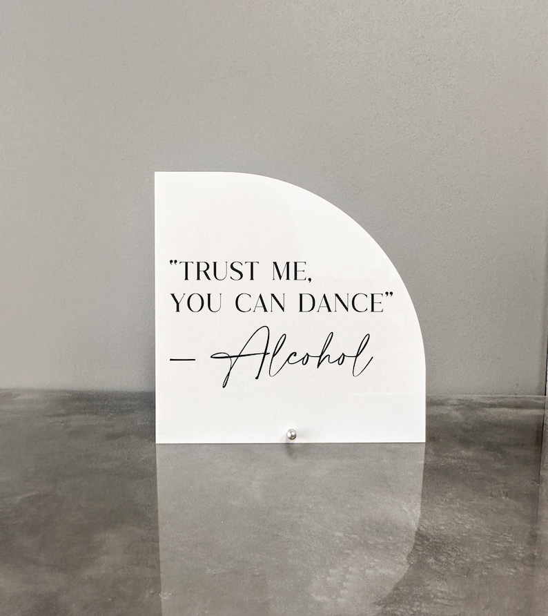 Trust Me, You Can Dance - Alcohol Sign |"trust Me, You Can Dance ...
