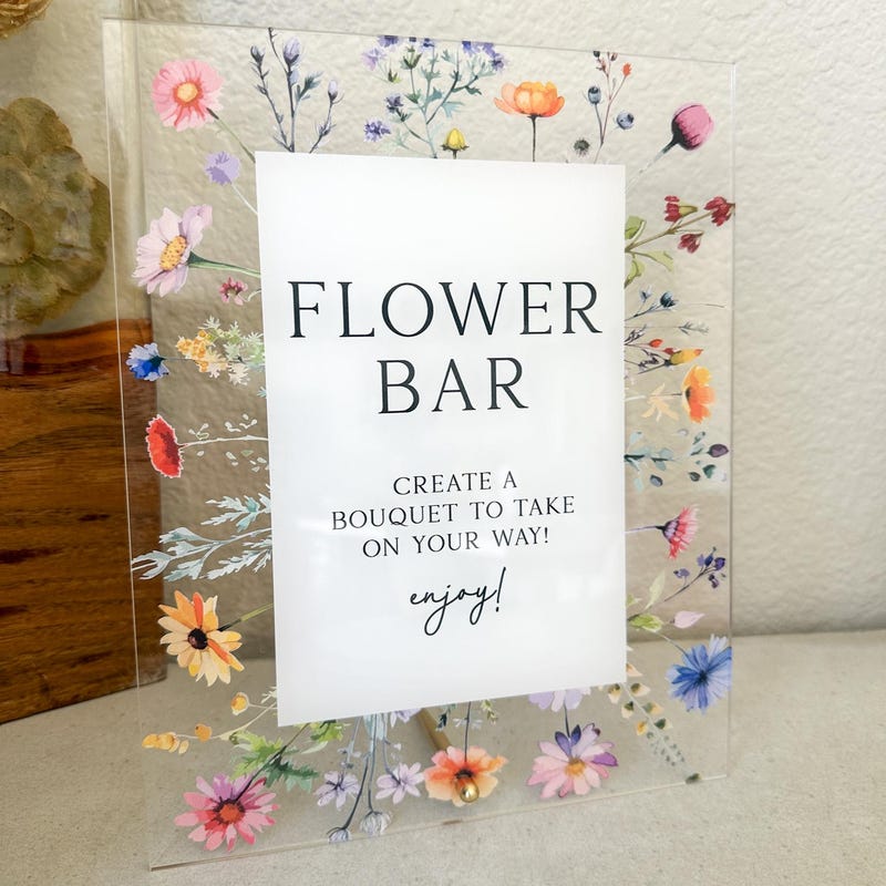 Flower Bar Sign - Etsy
