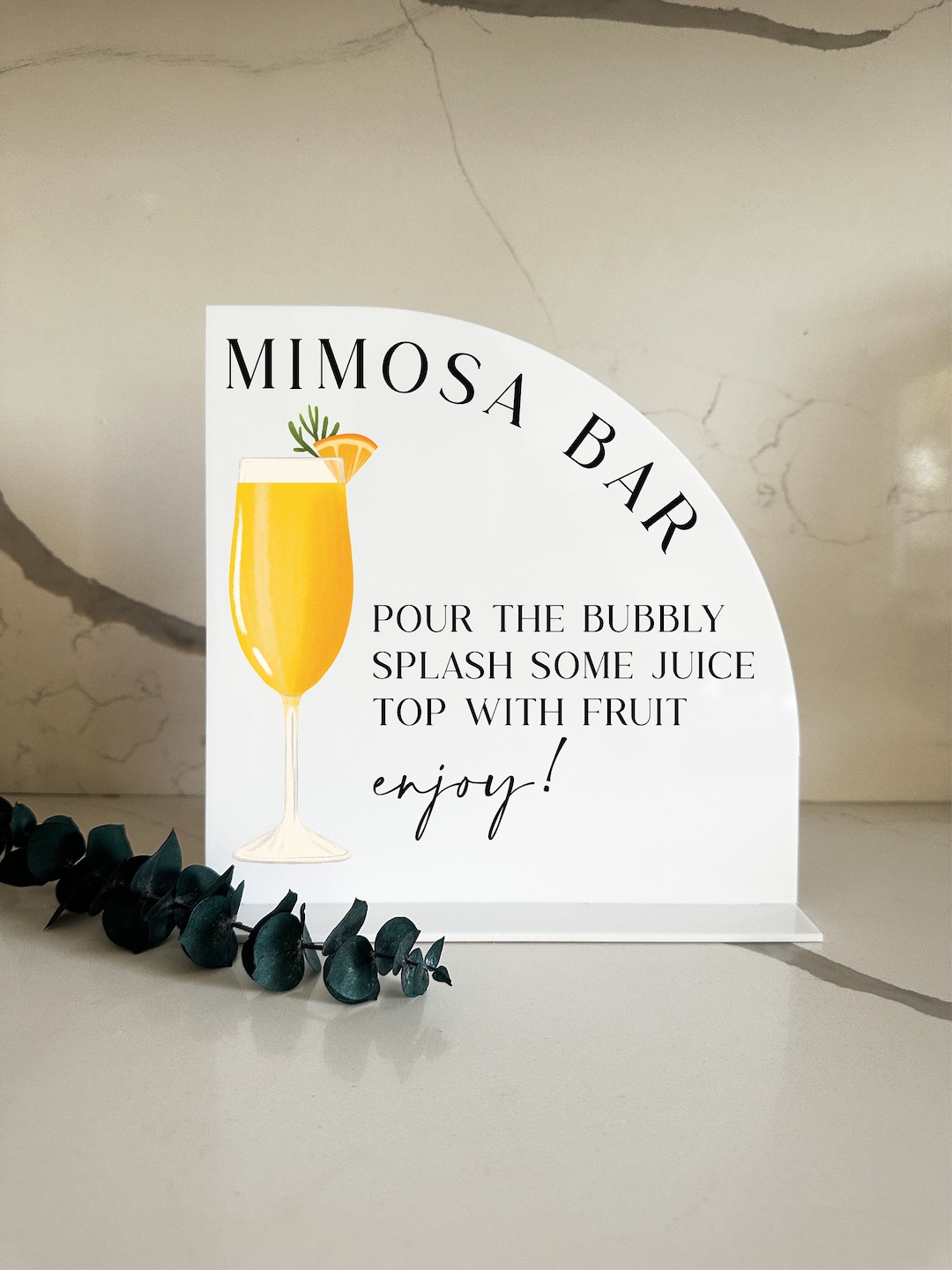 Mimosa Bar Acrylic Sign Mimosa Bar Sign Mimosa Bar Arch Sign Mimosa Bar ...