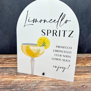 Limoncello Spritz Acrylic Sign, Limoncello Spritz Sign, Limoncello ...