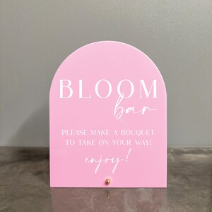 Pink Bloom Bar Acrylic Sign, Acrylic Bloom Bar Sign, Bloom Bar Sign ...