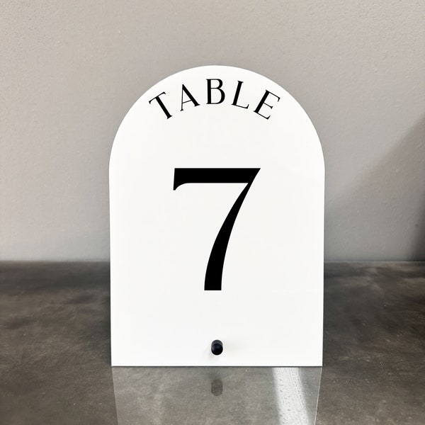 Tall Acrylic Table Numbers - Etsy
