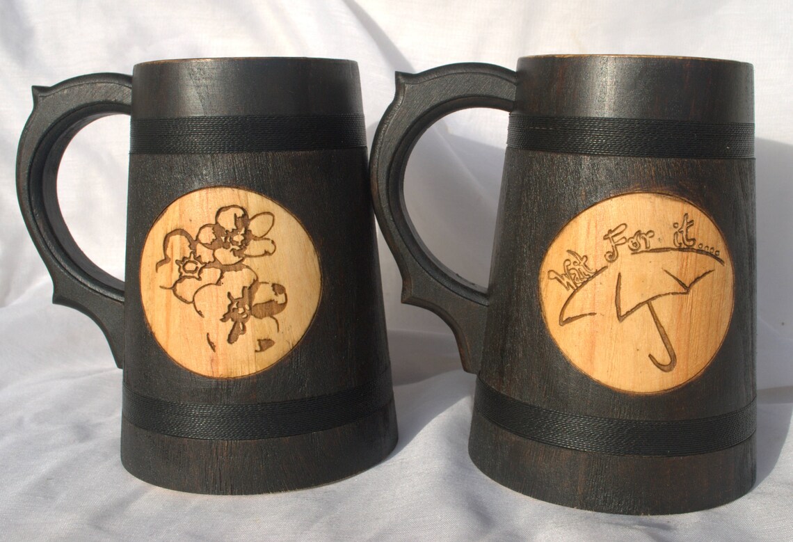 Wooden Beer Mug Engraved Mug Personalized Mug Groomsmen Gift Wedding ...