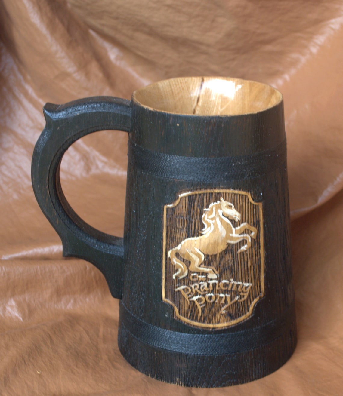 The Prancing Pony Wooden Beer Mug 0.6L 203 Us Fl Oz Lord of - Etsy