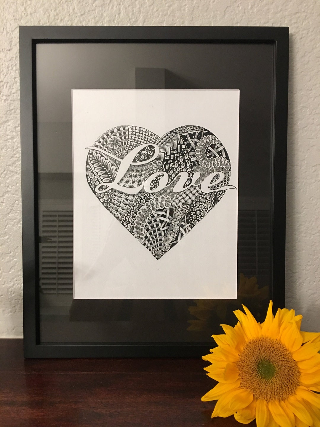 Doodle Love Pen & Ink Drawing - Etsy