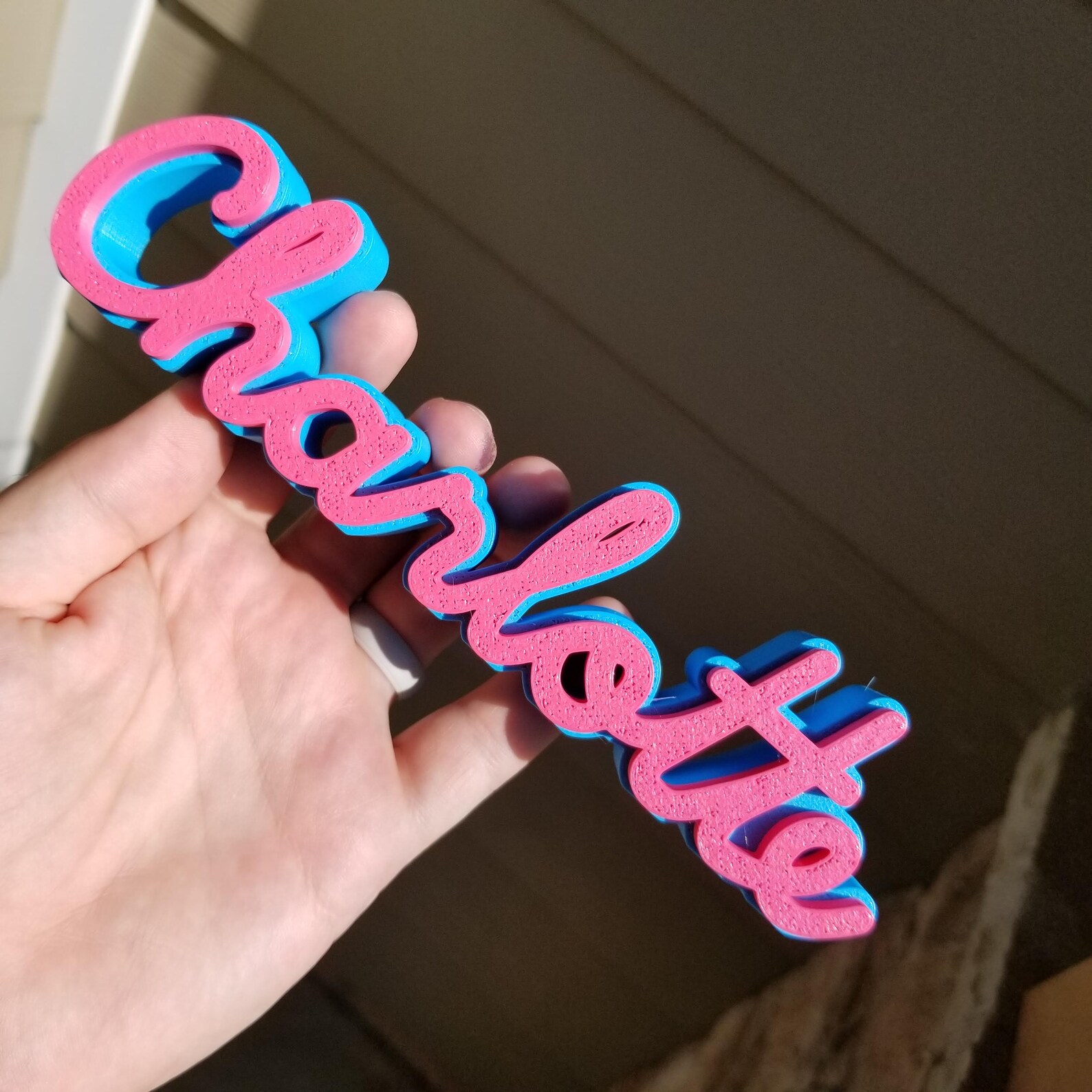Charlotte North Carolina Cursive Text Sign 3D Print - Etsy