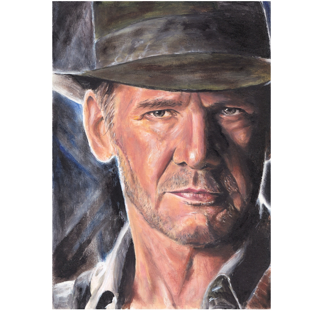 Harrison Ford Portrait Painting - A4 Original Art - Etsy
