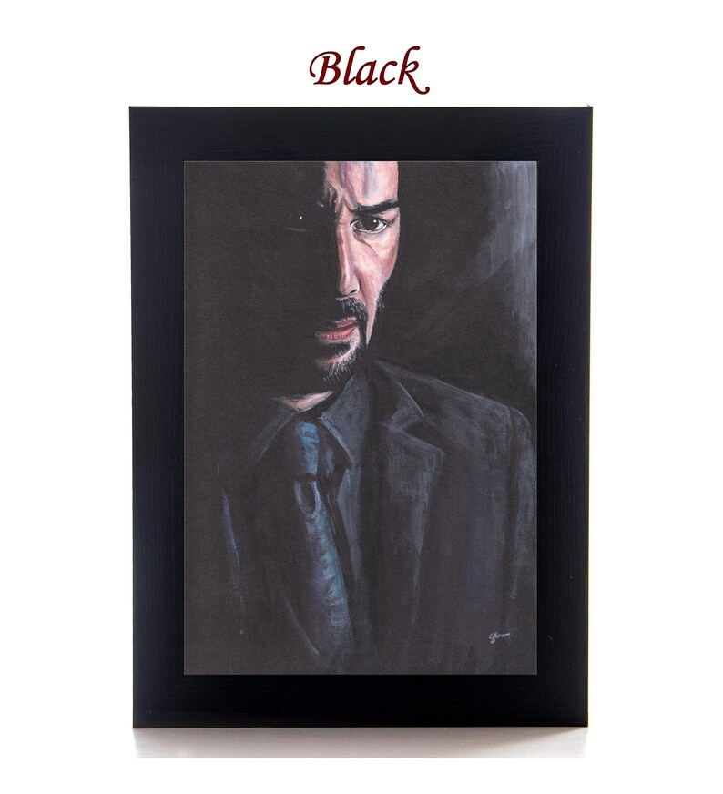 Keanu Reeves Original Art A4 Portrait Painting of the Actor - Etsy