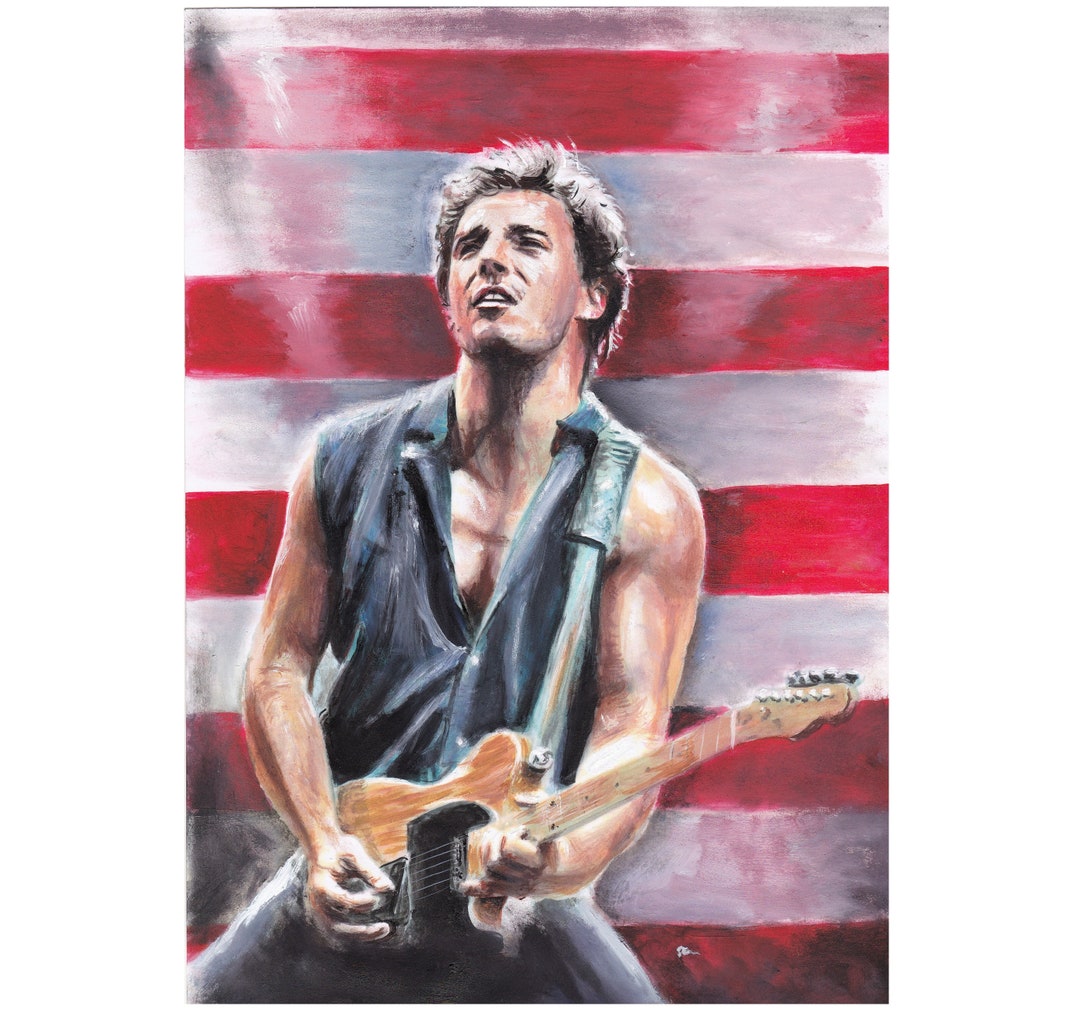 Bruce Springsteen Painting - A4 Wall Art of the Boss - Etsy