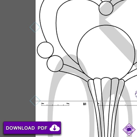 Printable 2D Garnet Rod Blueprint for Cosplay Sailor Pluto - Etsy