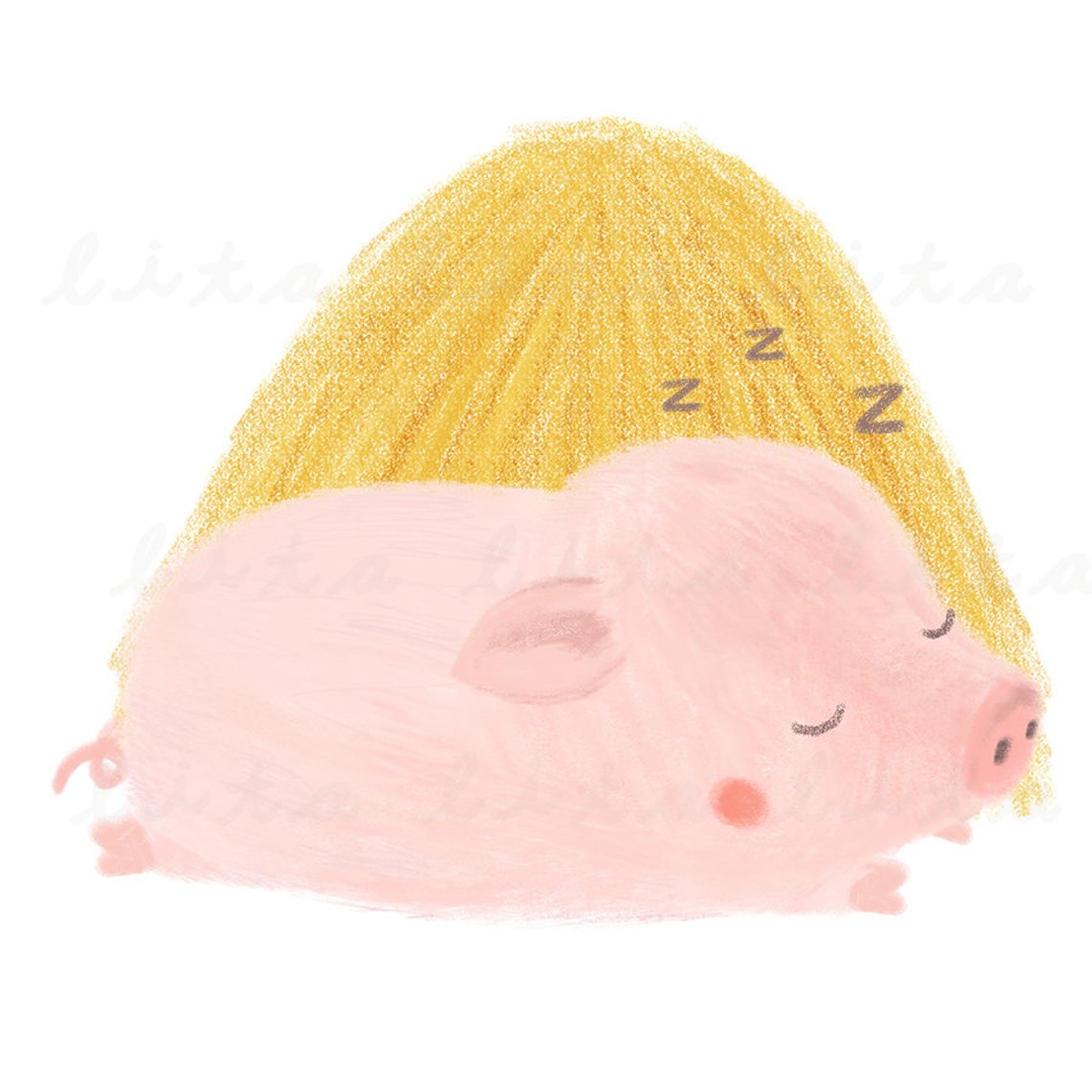 Cute Little Pigs Clipart Set, Piggy Digital Clip Art, Kawaii Pig ...