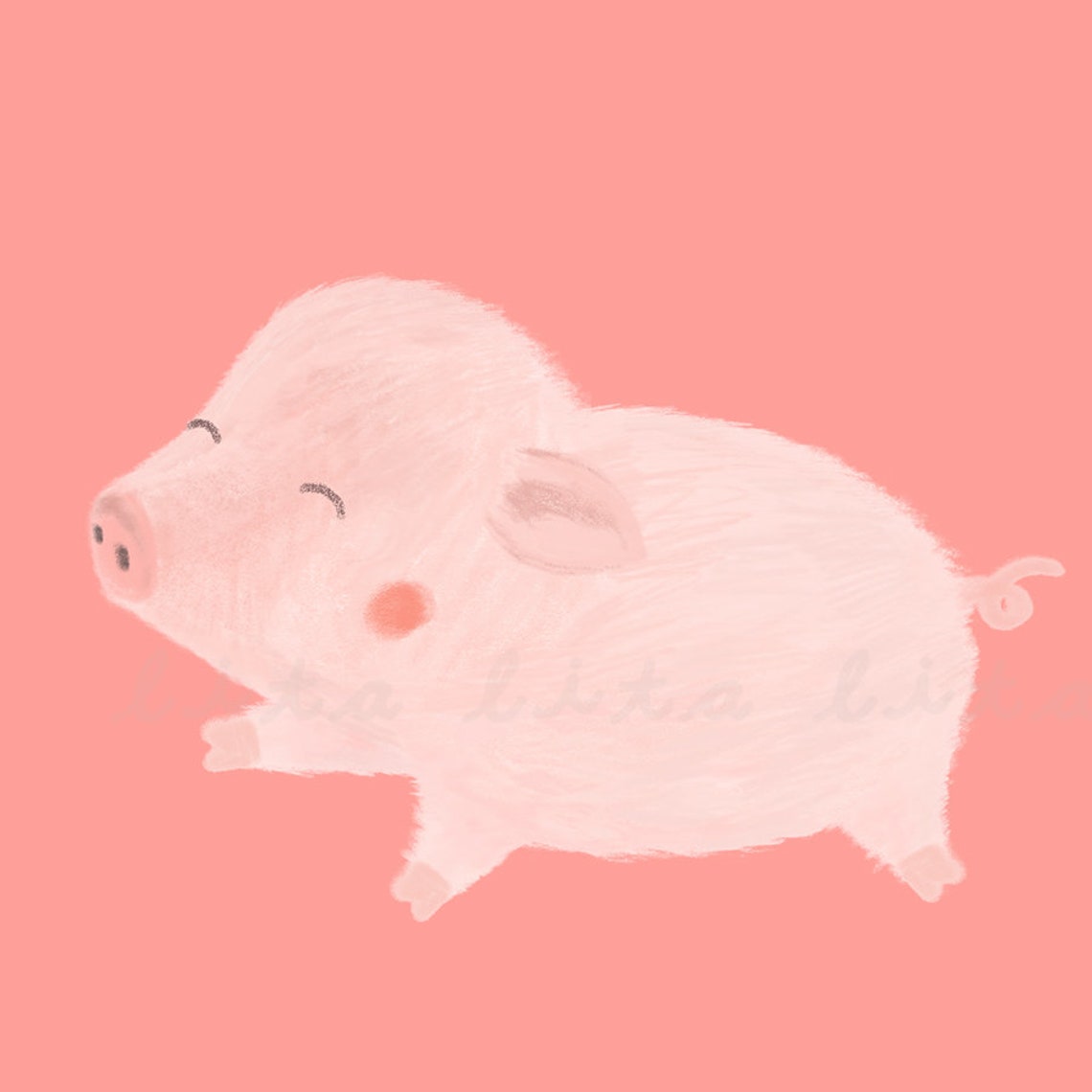 Cute Little Pigs Clipart Set, Piggy Digital Clip Art, Kawaii Pig ...