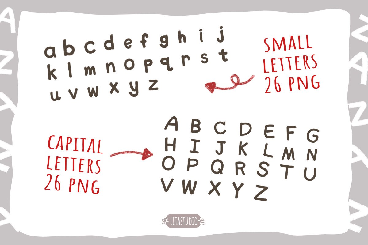 Cute Watercolor Animals Alphabet Illustration. Zoo Alphabet. Uppercase ...