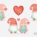 Watercolor Valentine Gnomes Clipart Set Printable - Etsy