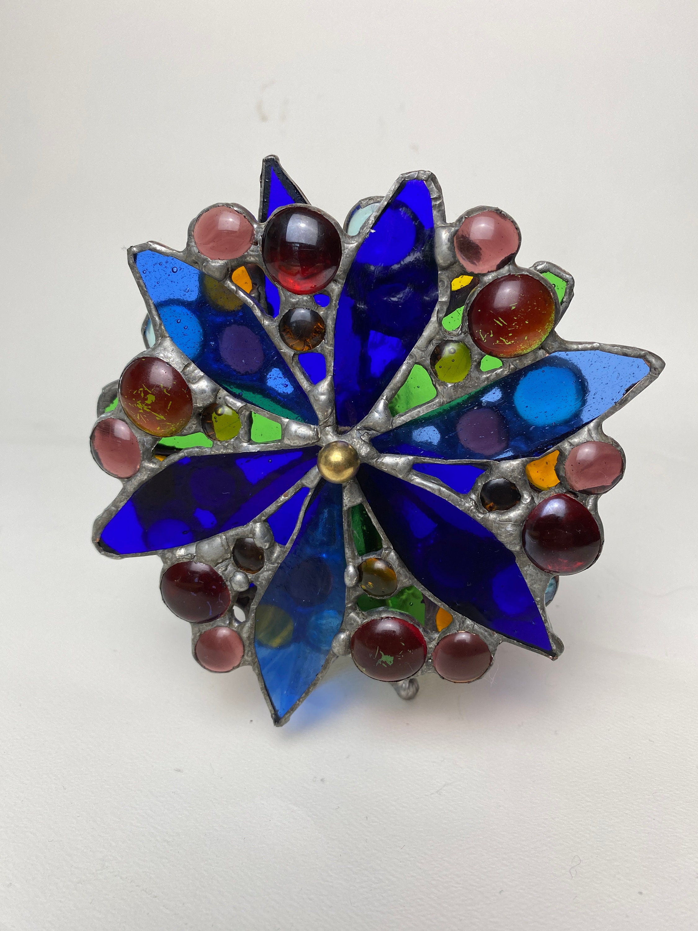 Blue Rose Stained Glass Kaleidoscope - Etsy