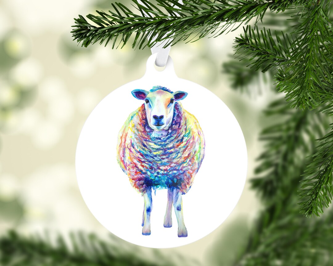 Sheep Ornament, Sheep Christmas Tree Ornament, Sheep Holiday Ornament ...