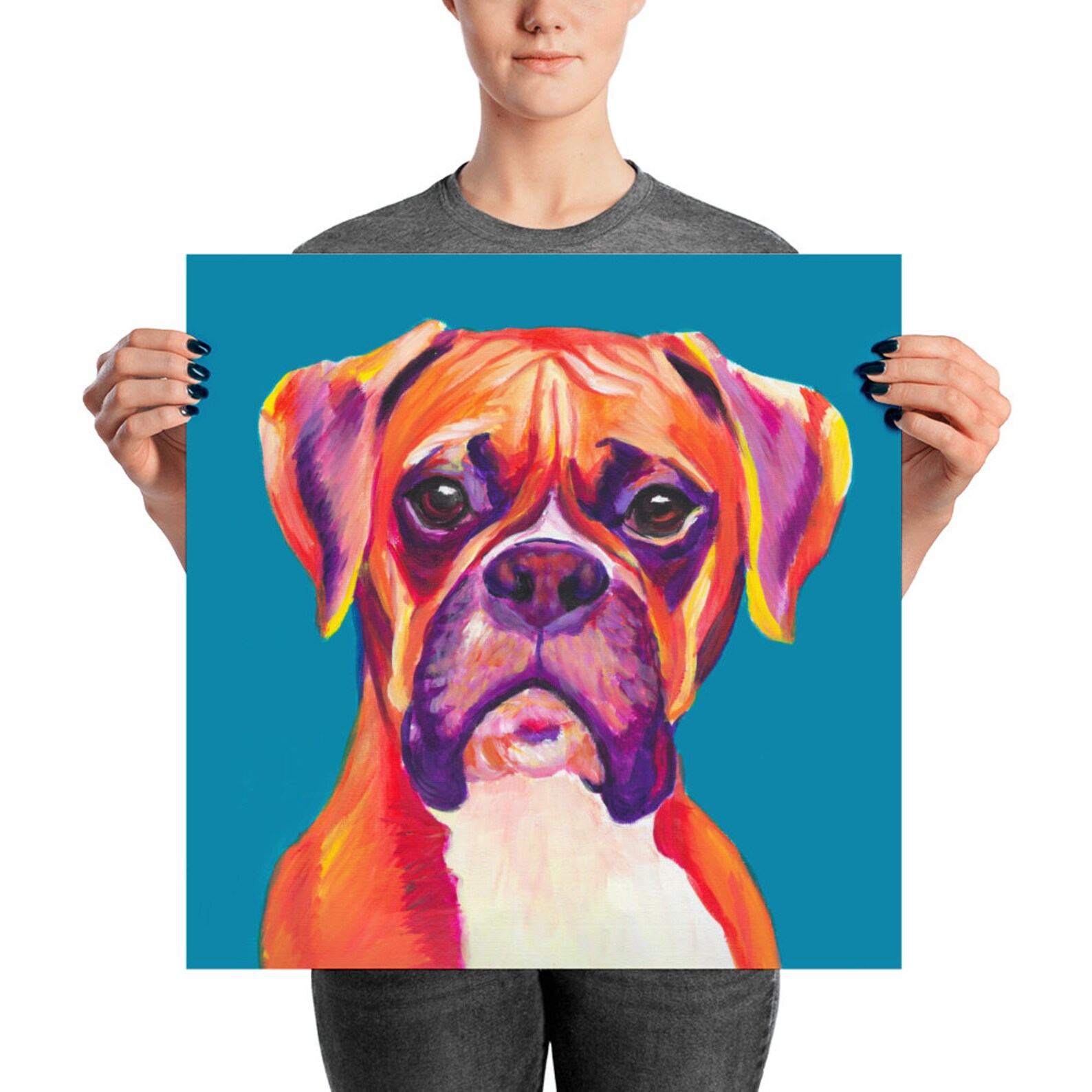 Boxer Dog Print Boxer Art Print Bedroom Decor Housewarming | Etsy
