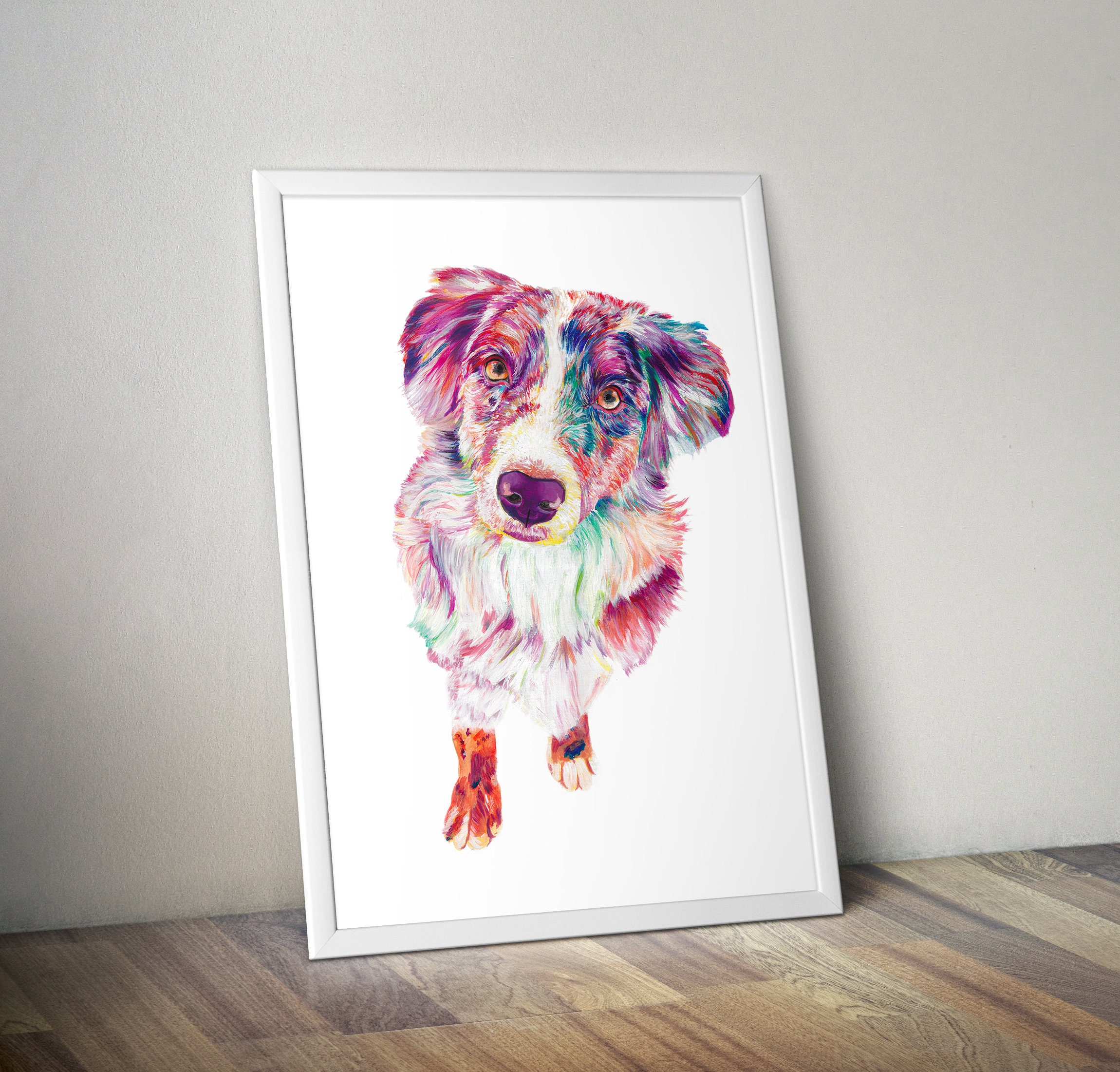Australian Shepherd Print | Australain Shepherd Art | Australian ...