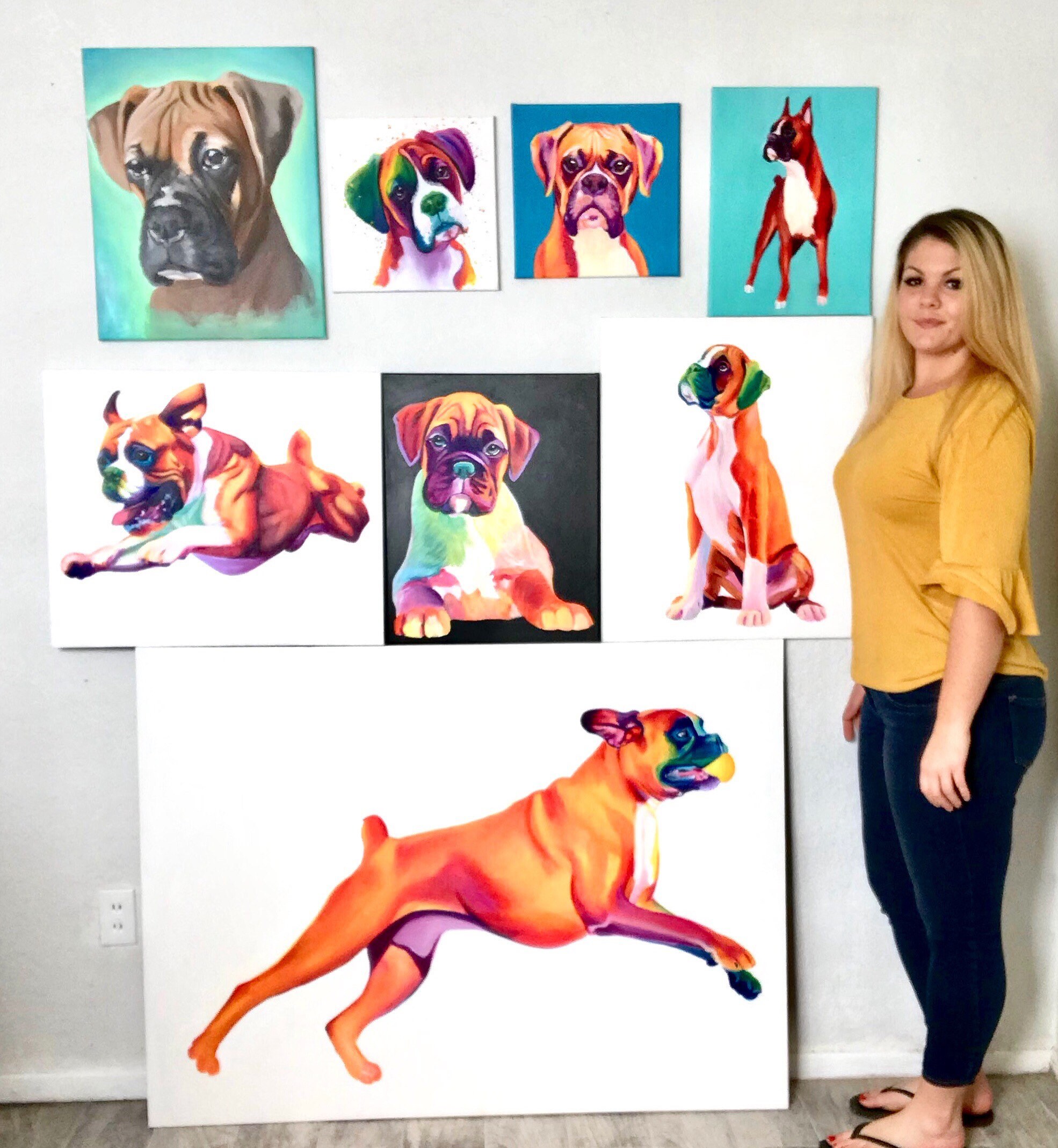 Boxer Dog Print Boxer Art Print Bedroom Decor Housewarming | Etsy