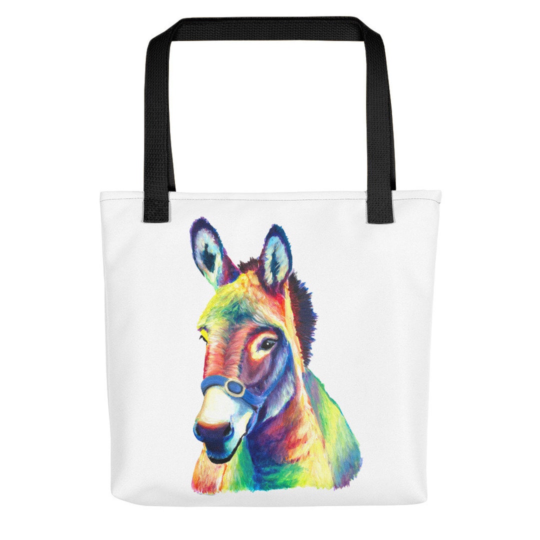 Donkey Tote Bag Donkey Gift Donkey Bag Farm Animal Tote - Etsy