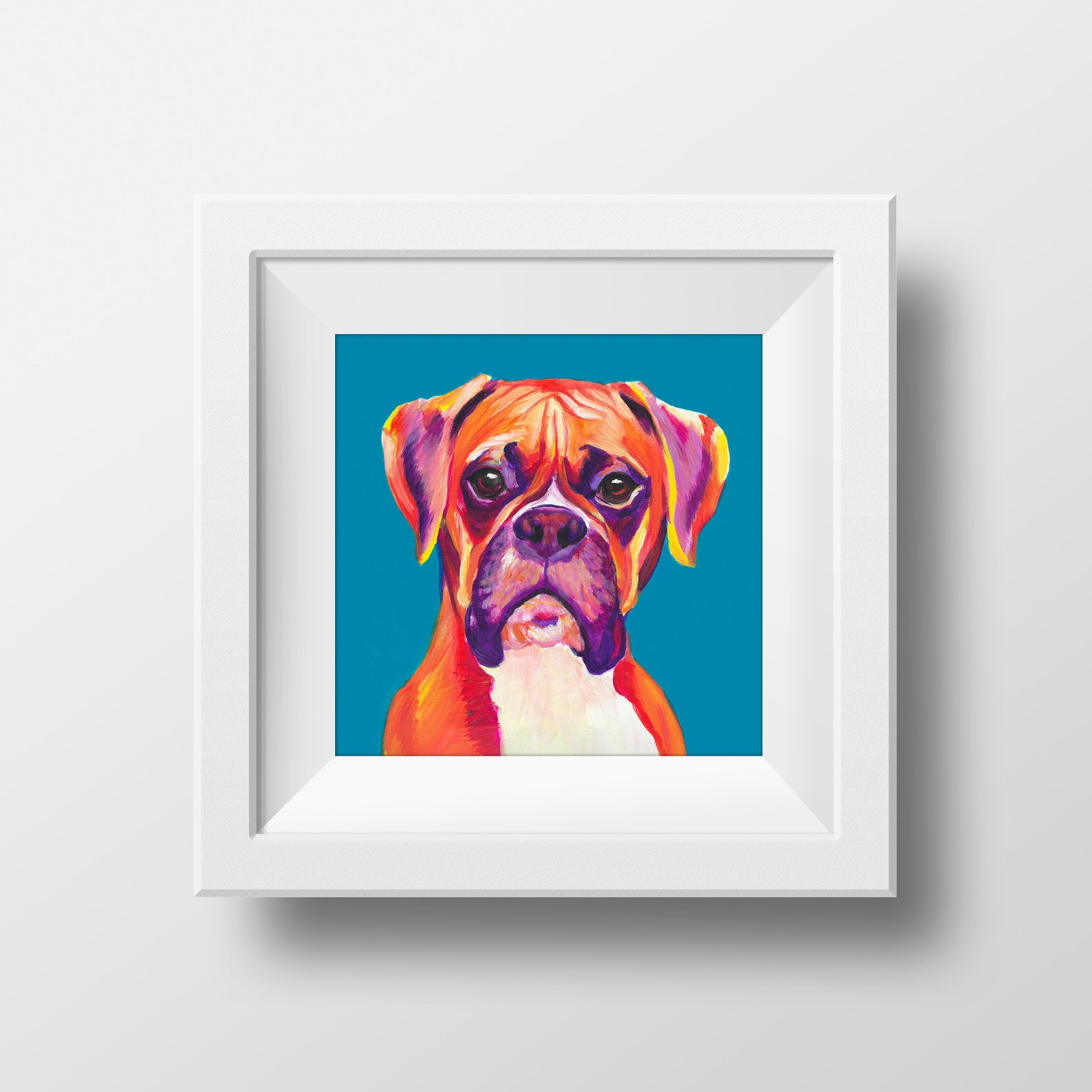 Boxer Dog Print Boxer Art Print Bedroom Decor Housewarming | Etsy
