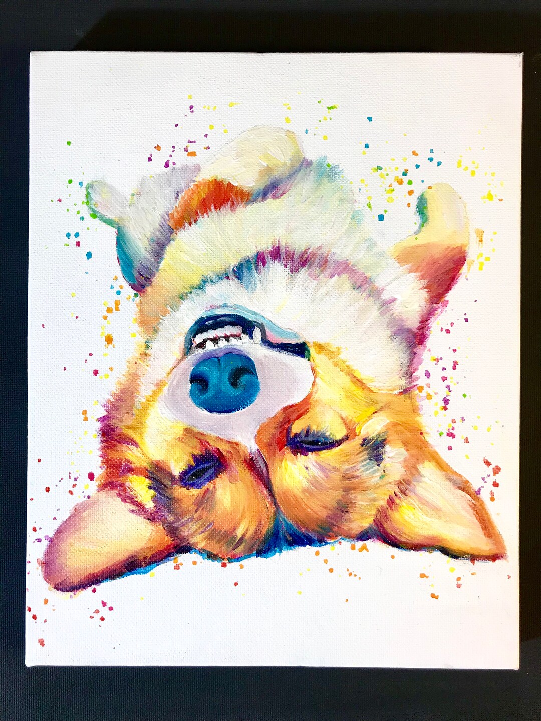 Custom Pet Watercolor, Corgi Custom Pet Portrait, Custom Painting From ...