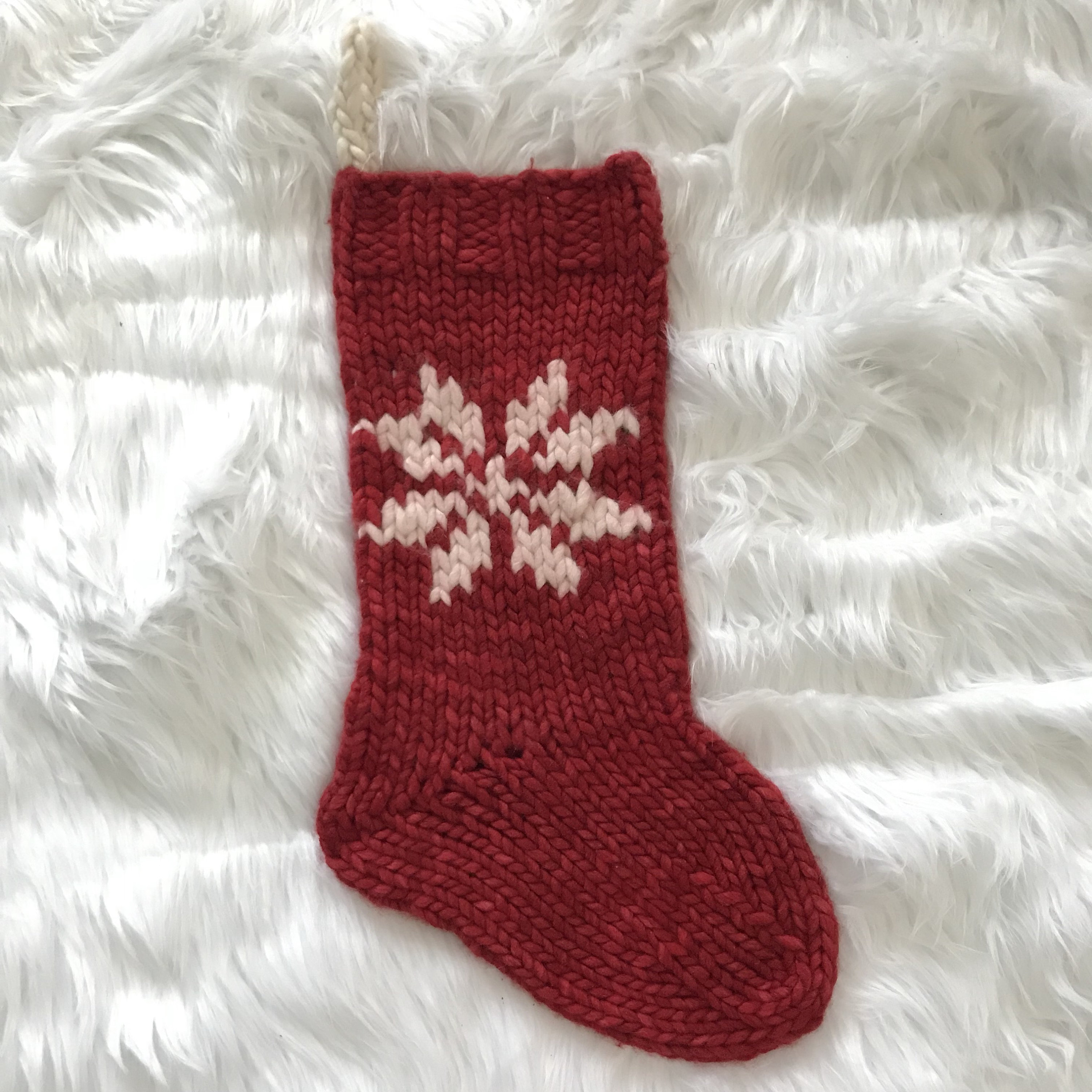 Super Chunky Snowflake Christmas Stocking PDF Pattern - Etsy