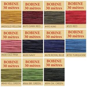 Waxed Linen Spool 30m 0.43mm SAJOU French Linen Sewing Thread ...