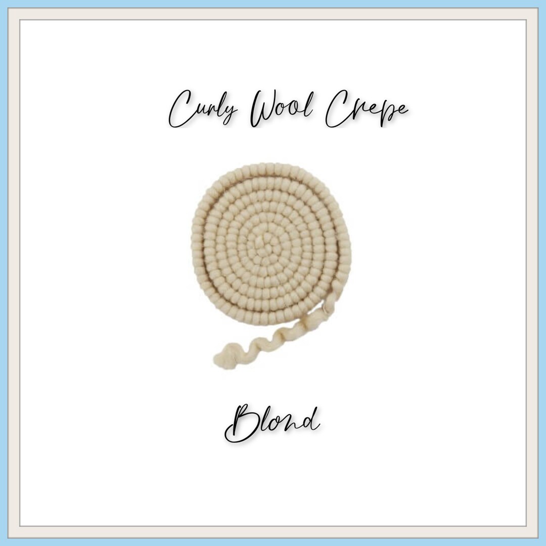 Curly Wool Crepe 1m. DOLL HAIR / Wavy Wool Perfect Natural - Etsy