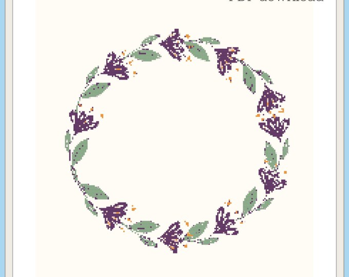 Folk Flower Frame PDF Cross Stitch Pattern Instant Download / Folk Art ...