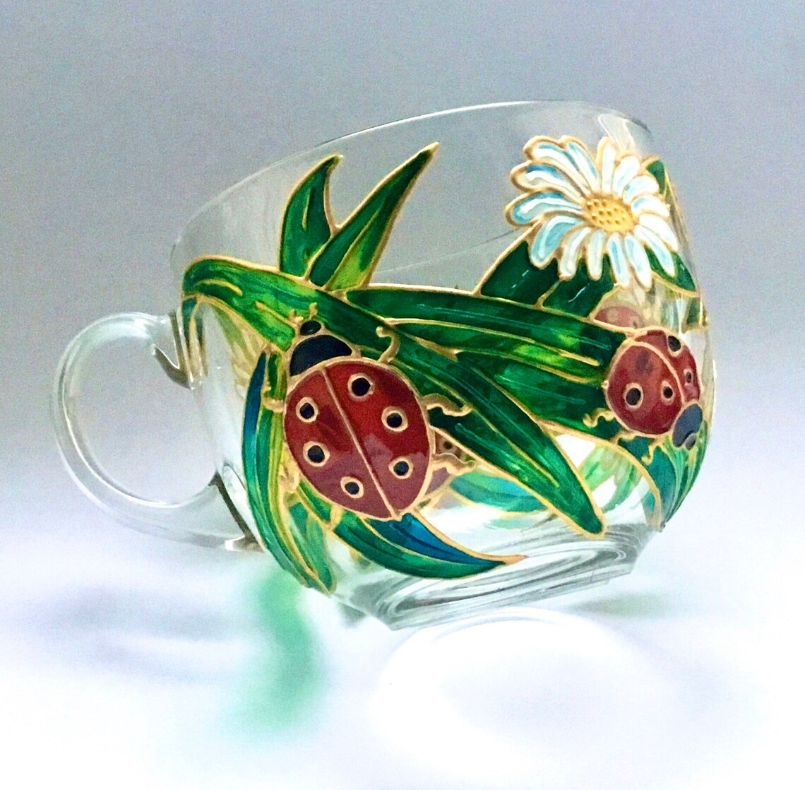 Ladybug Mug Hand Painted Mug Ladybug Gifts for a Woman | Etsy