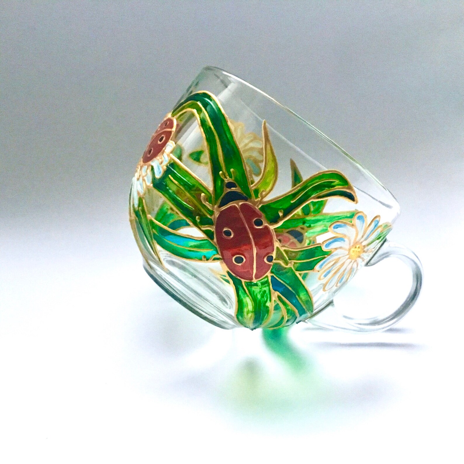 Ladybug Mug Hand Painted Mug Ladybug Gifts for a Woman | Etsy