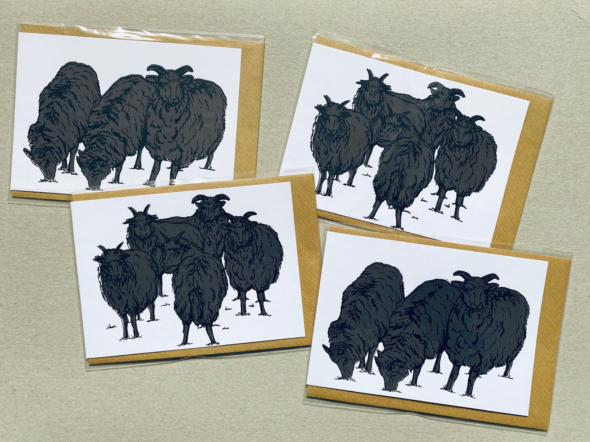 Paper & Party Supplies Paper Hebridean Sheep Greeting Card Greeting ...
