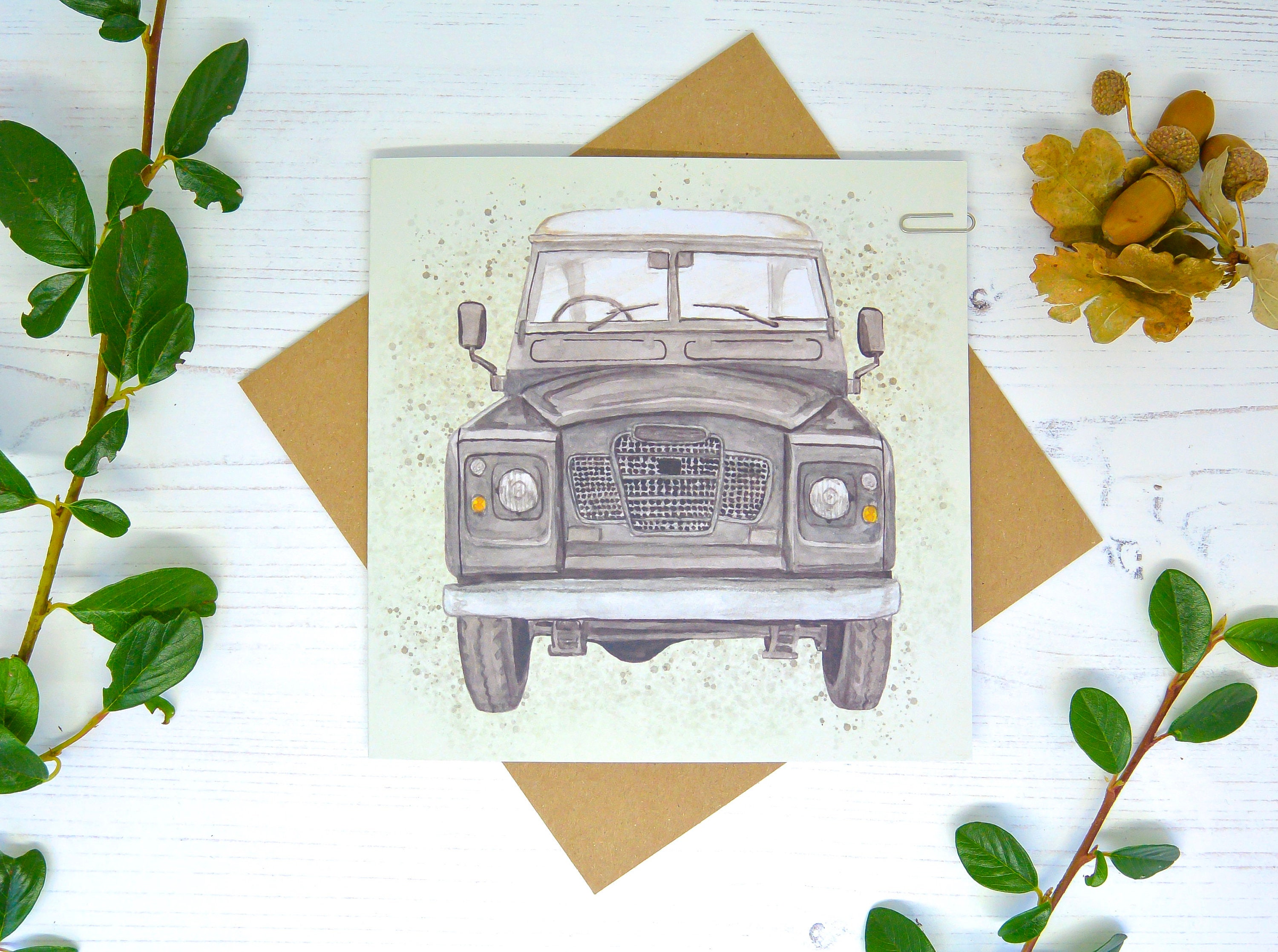 Land Rover Series 3 Square Blank Card Classic Car Series - Etsy