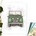 Series 1 Land Rover A4 Print, Classic Car Watercolour Illustration ...