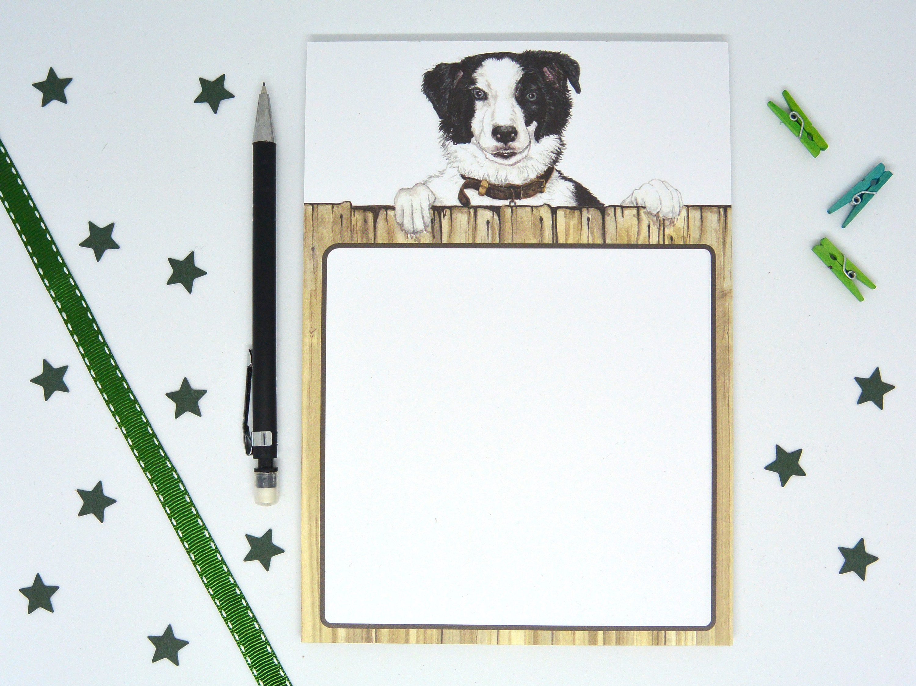 A5 Dog Notepad Border Collie Dog Lover Gift Stationery Farm | Etsy