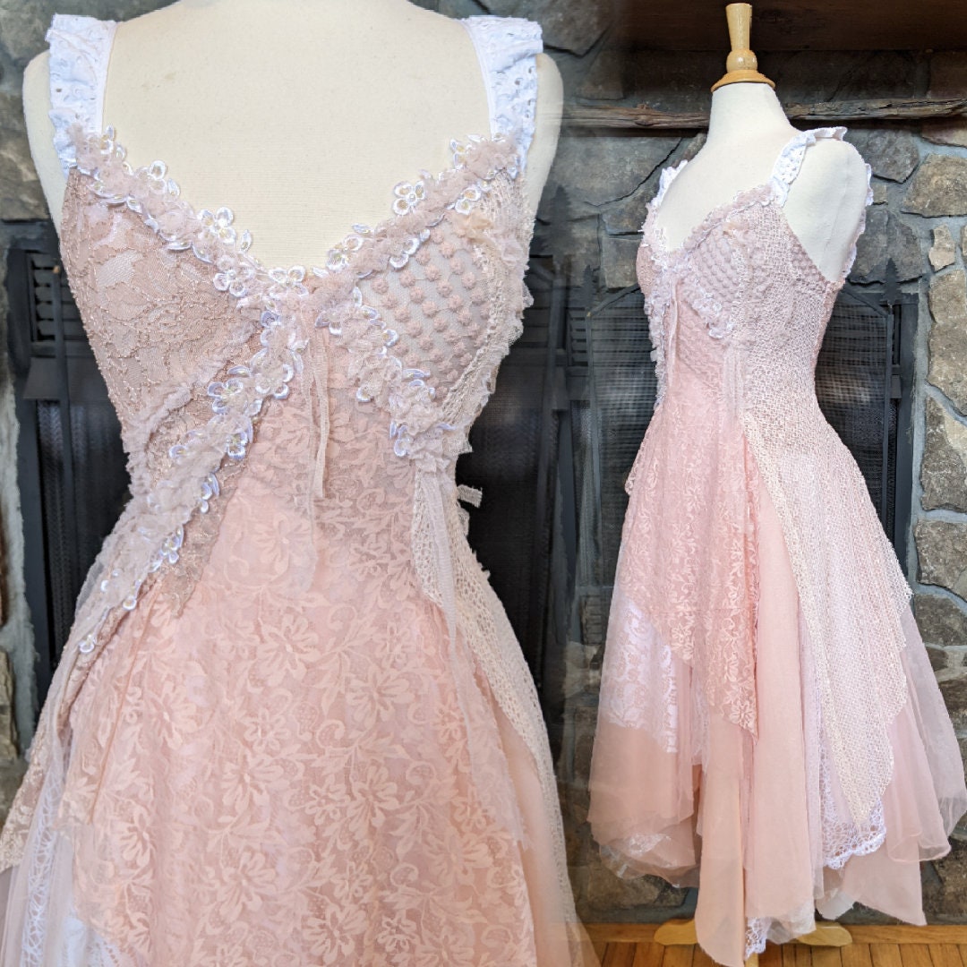 Women's Fairy Dress Adult Pink and White Fairy Costume Renn Faire Festival Special Occasion or ...