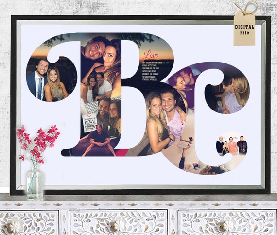 Photo Collage Letter Photo Collage Photo Gift Personalised - Etsy