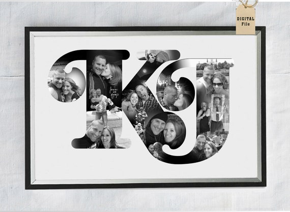 Photo Collage Letter Photo Collage Number Photo Collage - Etsy