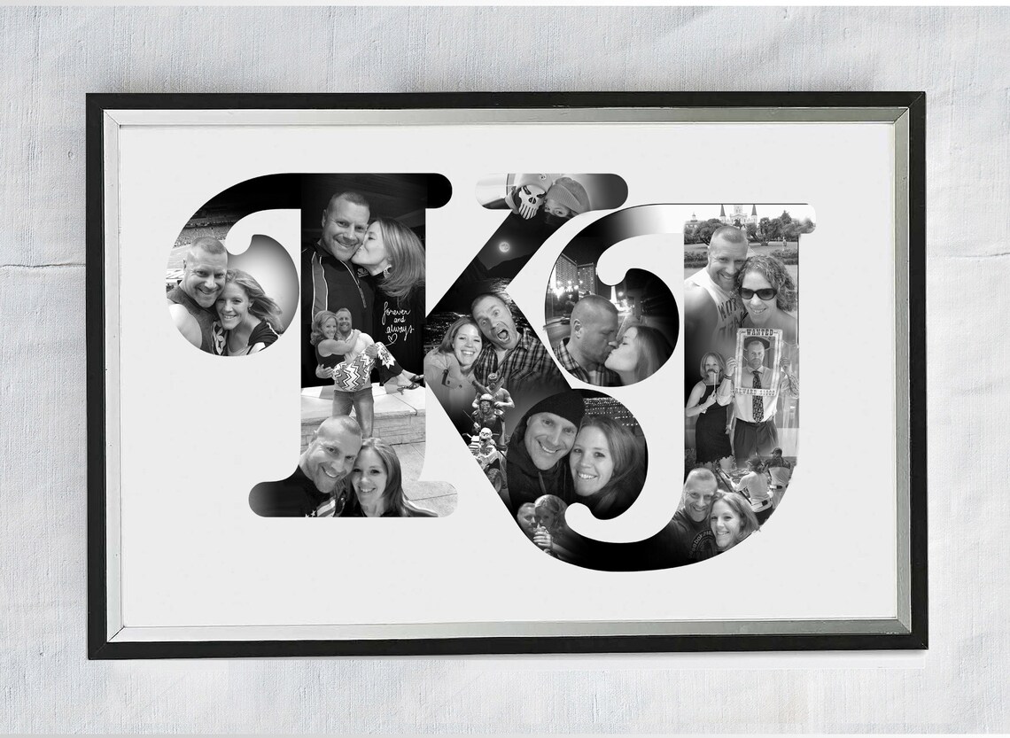 Photo Collage Letter Photo Collage Photo Gift Personalised - Etsy