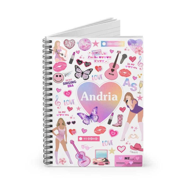 Personalized Music Fan Journal, Custom Hardcover Notebook - Etsy