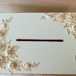 Wedding Card Box With Personalized Ivory Card Box With Lovely Roses - Etsy