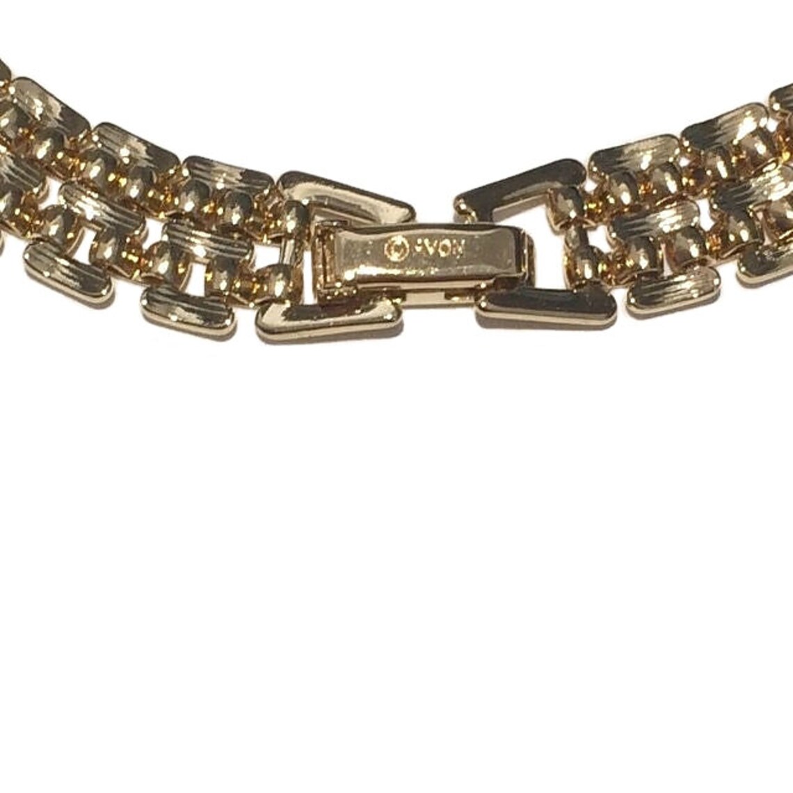 Vintage 1990's Gold Brick Design Retro Statement Chain | Etsy