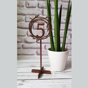 Wedding Table Numbers on Stand Stick Wooden Table Numbers | Etsy