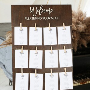 Wooden Welcome Sign 3D Wedding Seating Chart Table Assignment Sign ...